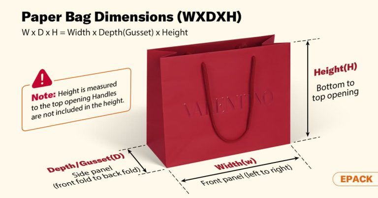 How to Measure Paper Bag Dimensions | Size Guide